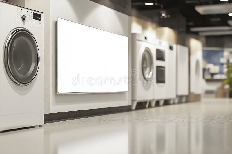 A Stylish Display of Home Appliances with an Empty Board for Showcasing ...