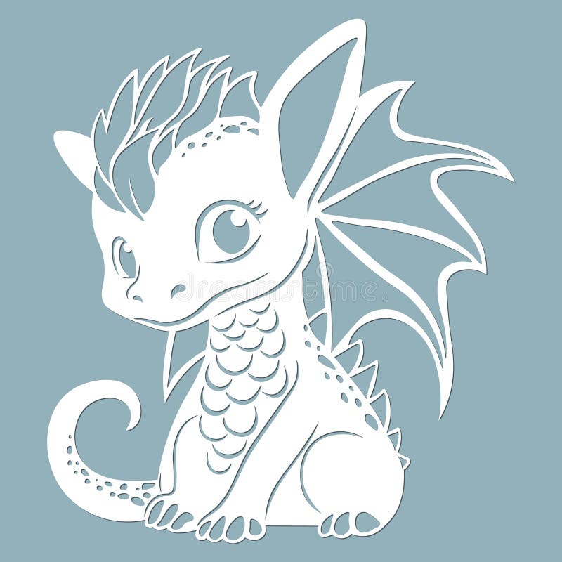 Stylish Dragon Illustration, Beautiful Design. Vector Design, Printing ...