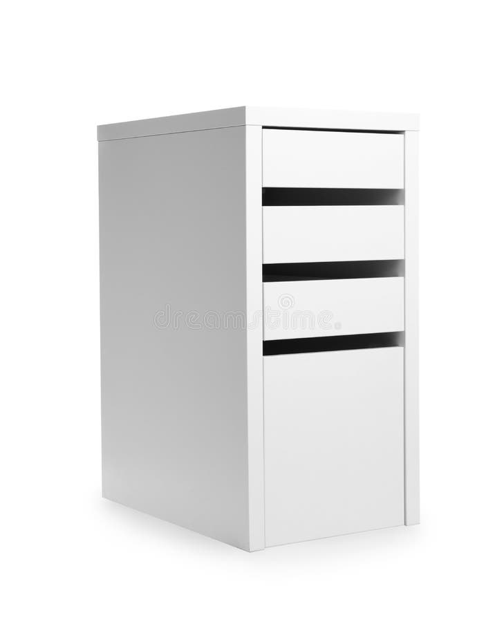 Stylish Drawer Unit with Wheels Isolated Stock Image - Image of element ...