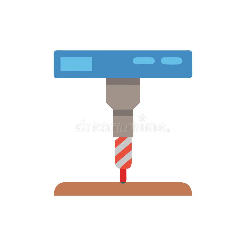 Stylish Drill Bit Graphic for Tool Applications Stock Illustration ...