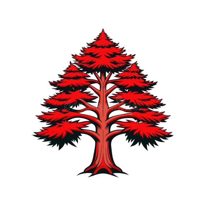 Stylish Eastern Red Cedar Tree Vector Design Stock Illustration ...