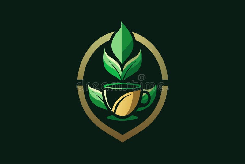 A Stylish Eco-friendly Cafe Logo Featuring a Coffee Cup Encased in ...