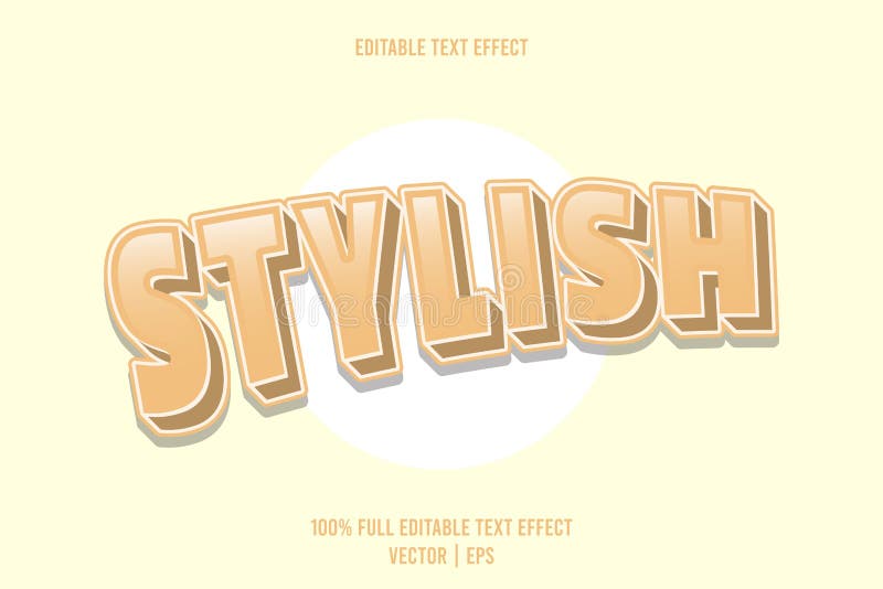 Stylish Editable Text Effect 3 Dimension Emboss Cartoon Style Stock ...