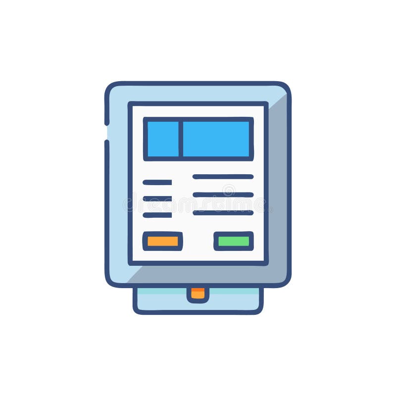 Stylish Electronic Paper Display for Modern Devices Stock Illustration ...