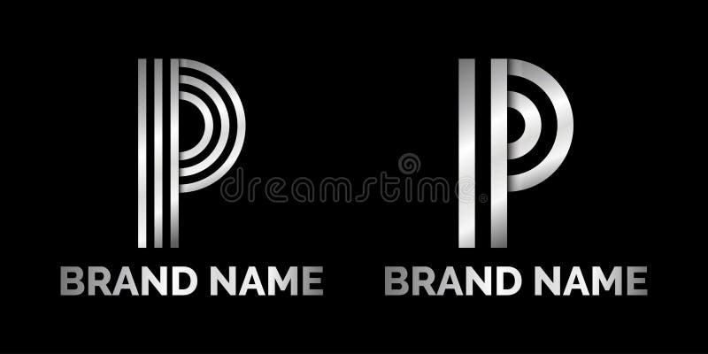 Variation of Stylish P Logo Stock Vector - Illustration of letter ...