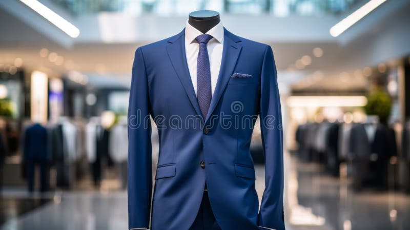 A Stylish and Elegant Suit on Display at the Mall with Ample Copy Space ...