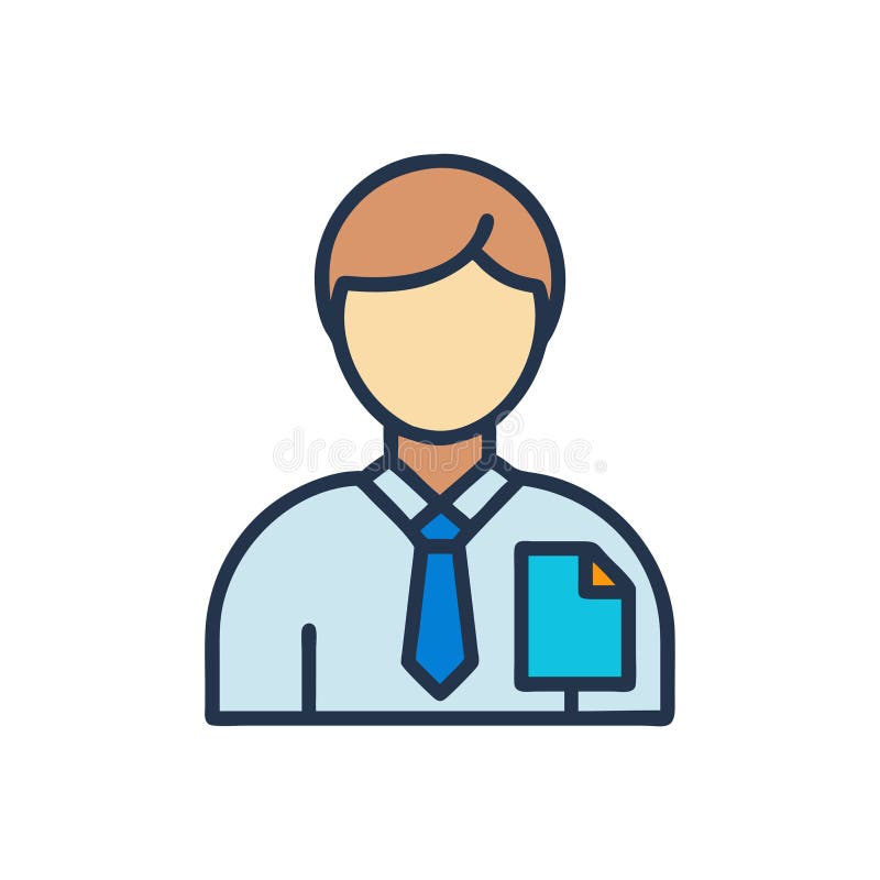 Stylish Employee Icon for Engagement Stock Photo - Illustration of ...