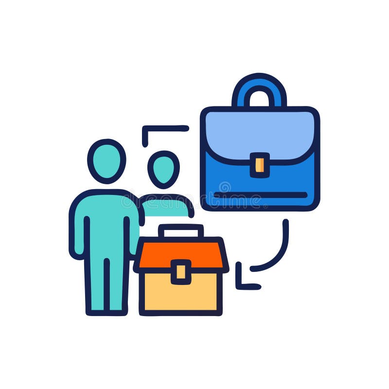 Stylish Employment Icon for Human Resources Stock Photo - Illustration ...