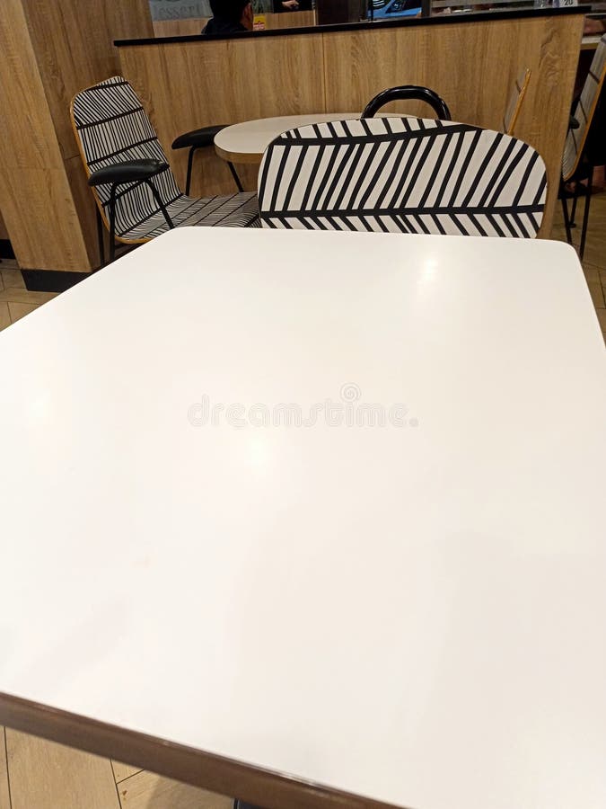 Stylish Empty Cafe View with Tables and Chairs Set Up for Diners Stock ...