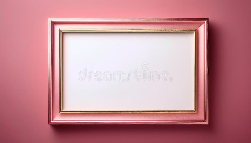 Decorative Empty Frame on Pink Wall Inviting Creativity and Personal ...