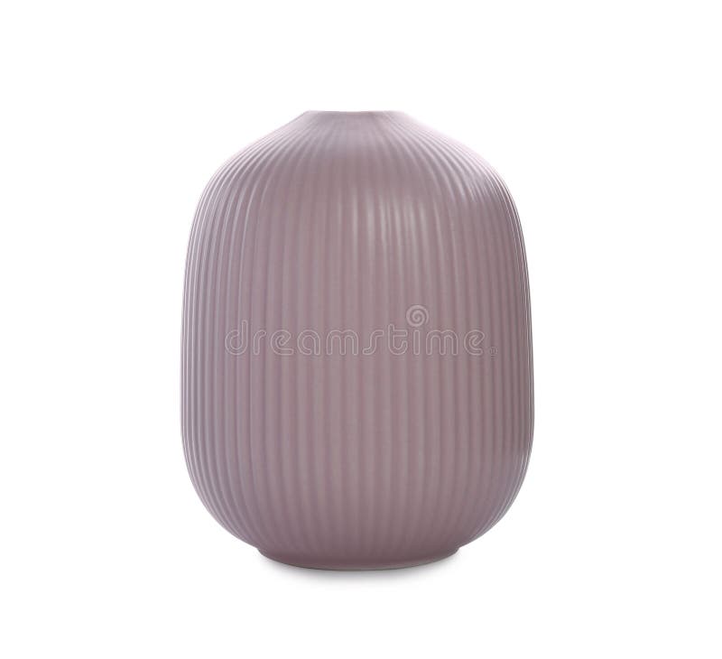 Stylish Empty Pink Ceramic Vase Isolated Stock Photo - Image of ...