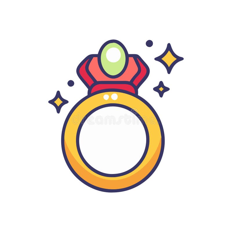Stylish Enchanted Ring Icon for Sorcery Stock Vector - Illustration of ...