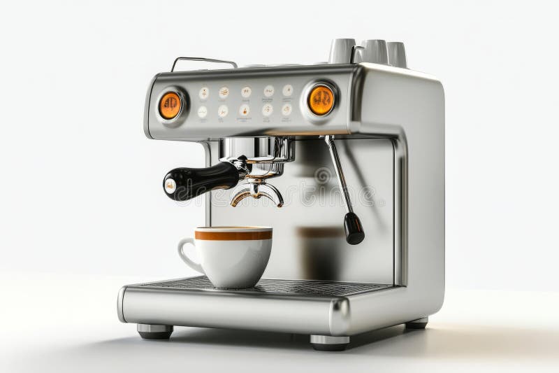 A Modern Espresso Machine Sits on a Clean Countertop. the Sleek Design ...