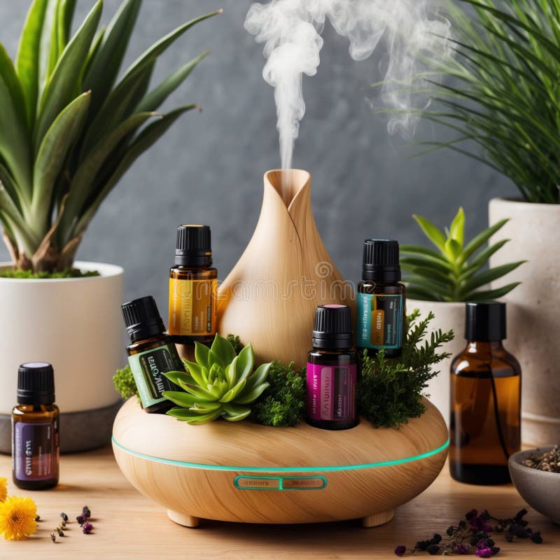 Beautifully Designed Essential Oils Diffuser Releasing Gentle Mist ...