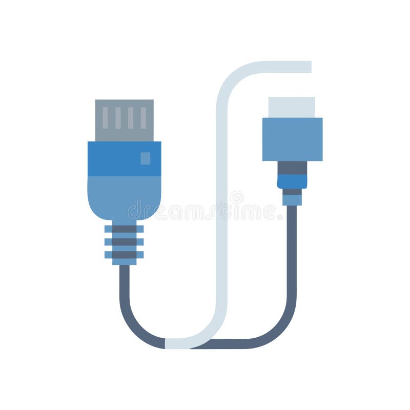 Stylish Ethernet Cable Icon for Networking Stock Illustration ...