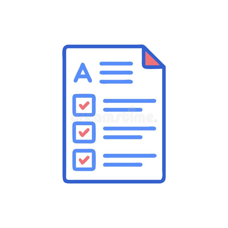 Stylish Exam Answer Sheet Graphic Stock Illustration - Illustration of ...