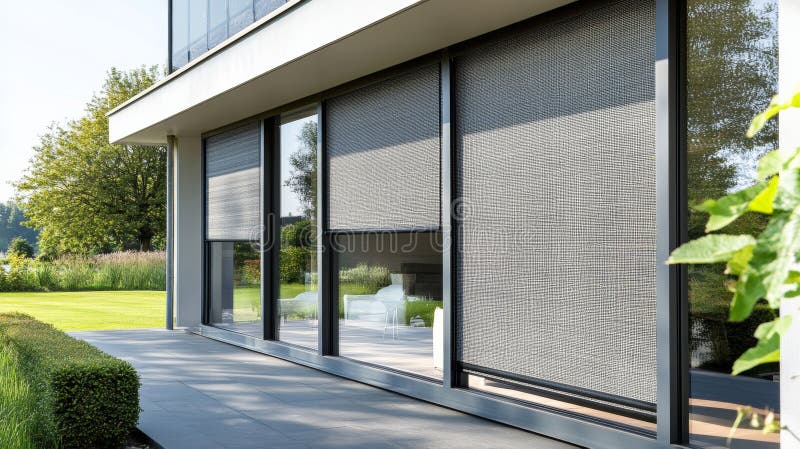 Stylish Exterior Window Shades Modern Fabrics Patterns for Sun Control ...