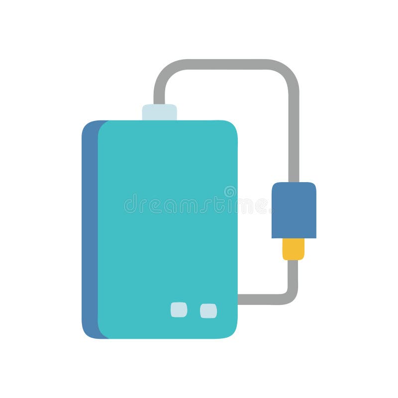 Stylish External Hard Drive Icon for Backup Stock Vector - Illustration ...