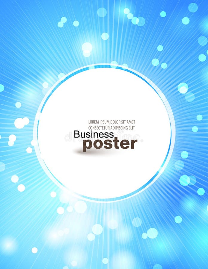 Stylish Blue Presentation of Business Poster Stock Vector ...