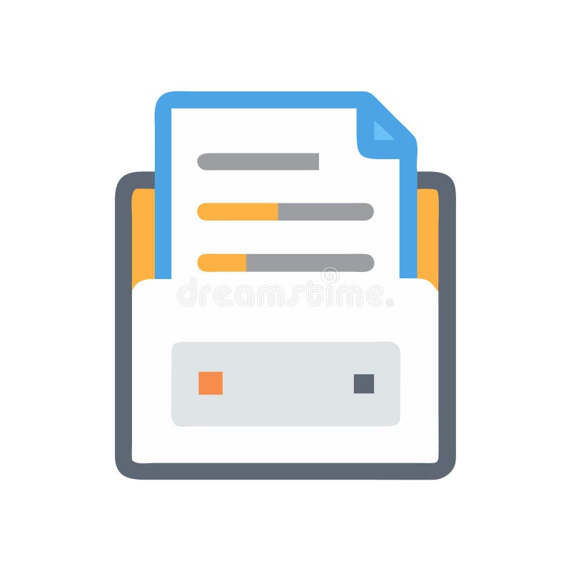 Stylish File Storage Icon stock illustration. Illustration of data ...