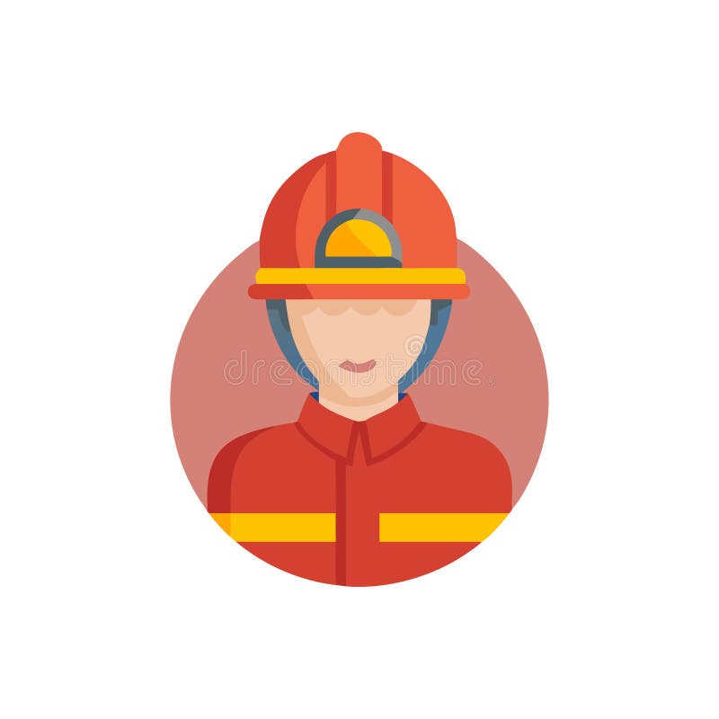 Stylish Firefighter Icon for Heroism Stock Photo - Illustration of ...
