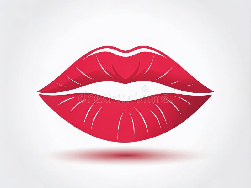 Stylish Flat Vector Kiss Icon: Download Modern Emoticon for Web and ...