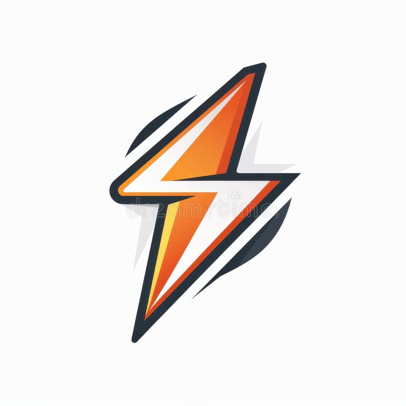 Stylish Flat Vector Logo of an Energy Bolt in Modern Design Stock ...
