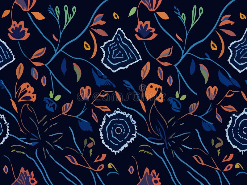 Stylish Floral Pattern Background Stock Illustration - Illustration of ...