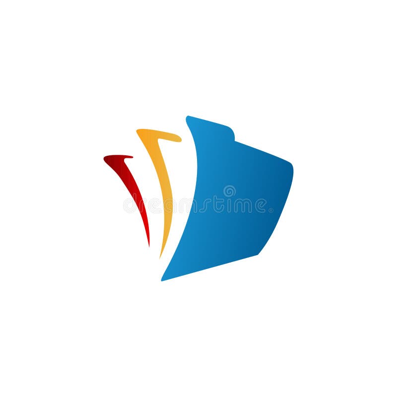 Stylish folder logo icon stock vector. Illustration of isolated - 230269652