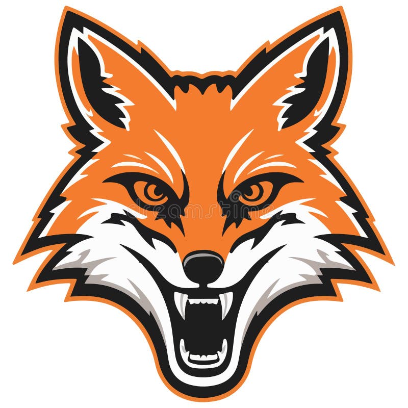 Stylish Fox Logo with Bold Features. Stock Vector - Illustration of ...