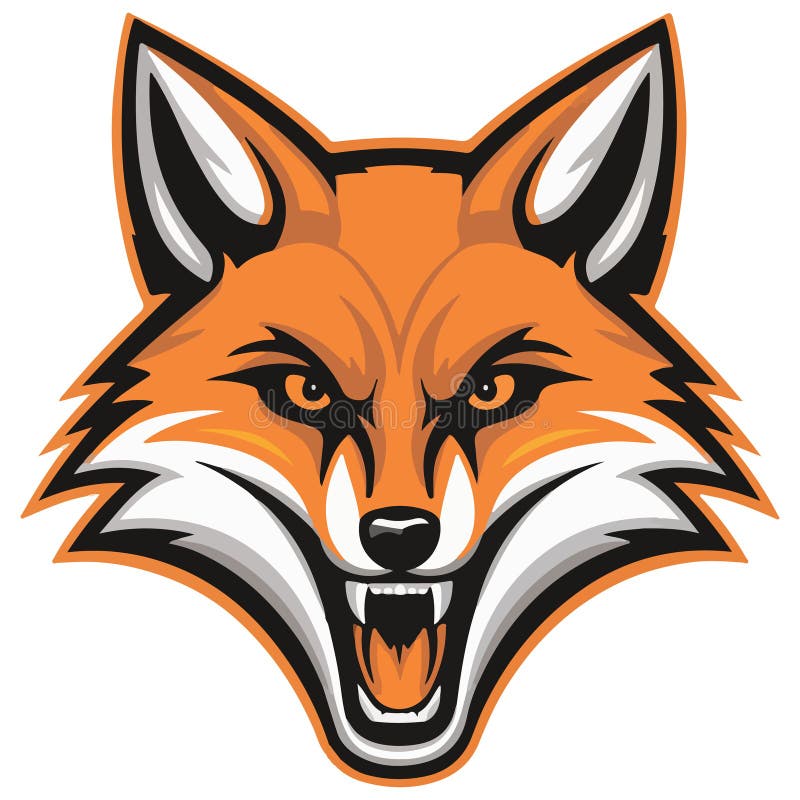 Stylish Fox Logo with Bold Features. Stock Vector - Illustration of ...