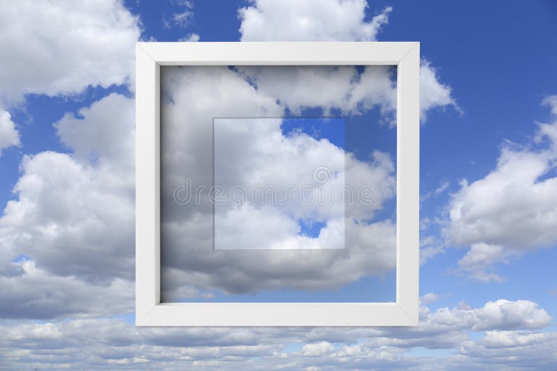 Stylish Frame and Beautiful Sky with Clouds Stock Photo - Image of ...