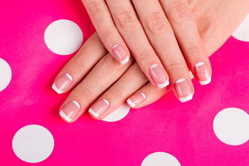 French Manicure Polka Dots Stock Photos - Free & Royalty-Free Stock ...