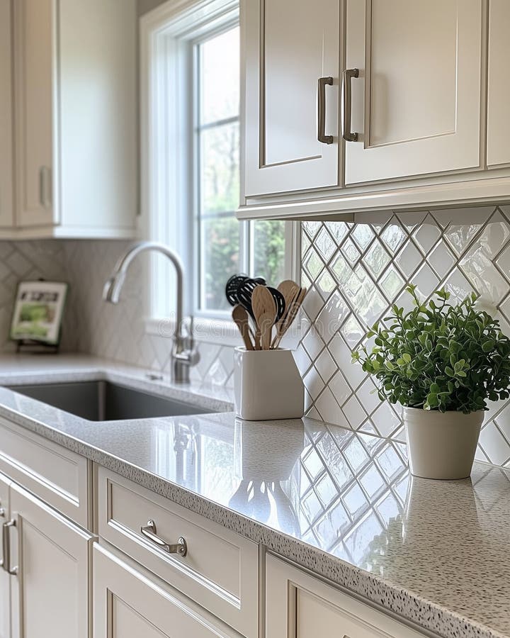 Stylish Functional Kitchen Interior Focus Clean Lines Natural Materials ...