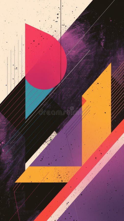 Stylish Geometric Designs in a Modern Layout. Stock Illustration ...