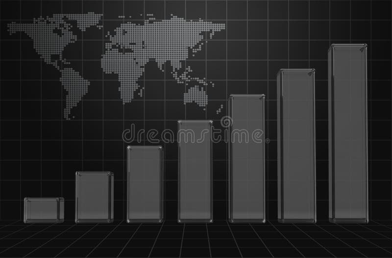 Stylish Glass Business Graph Stock Illustration - Illustration of ...