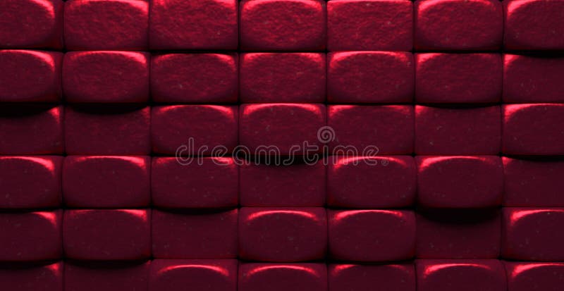 Stylish Glowing Red Metal Blocks Background Stock Illustration ...