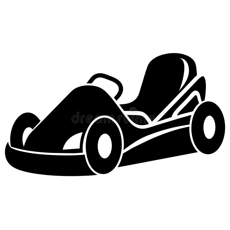 Stylish Go Cart Silhouette, Isolated White Background (14 Stock ...