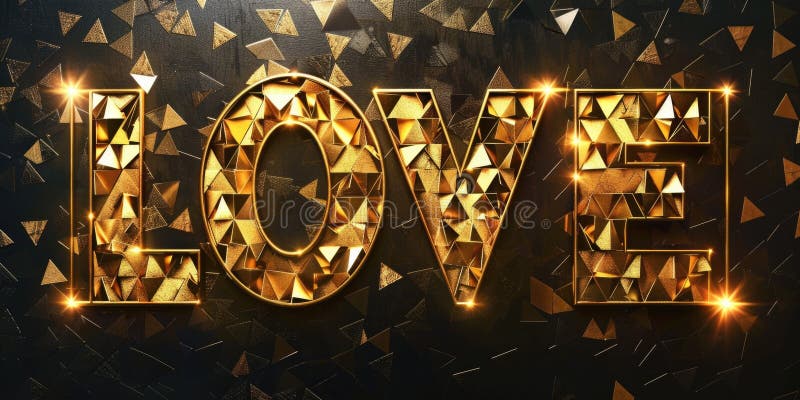 Stylish Gold Triangle Word Art Design for Various Projects Stock Image ...