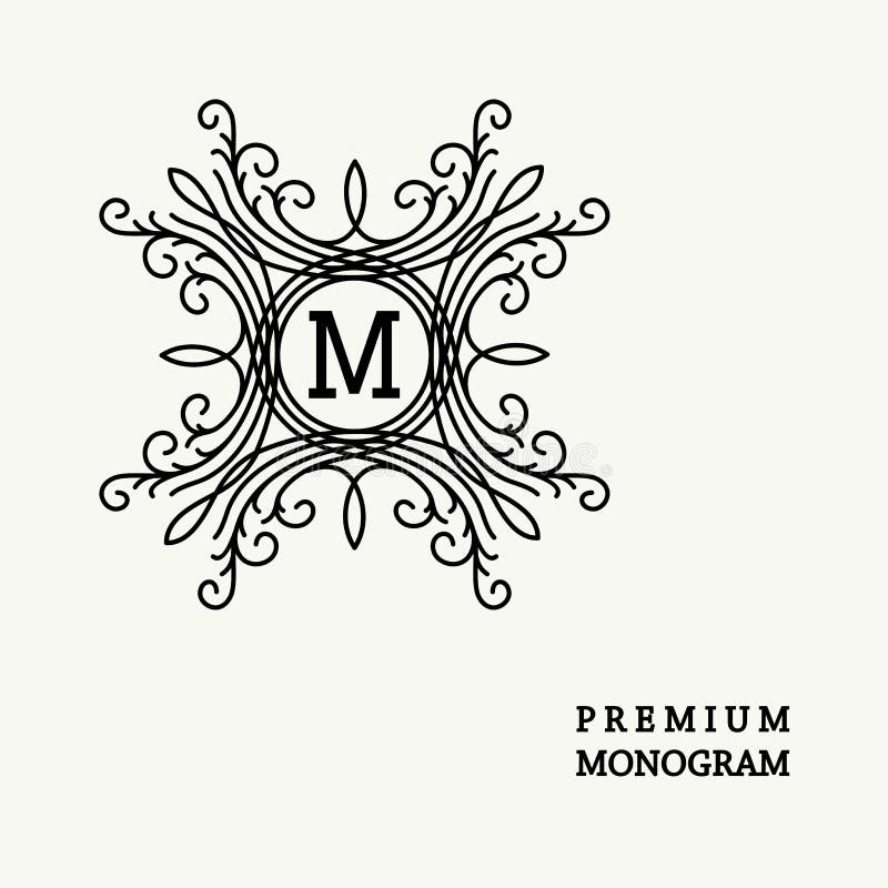 Stylish Graceful Monogram in Victorian Style Stock Vector ...