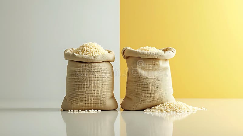 Stylish Grain Packaging Design with Scattered Seeds Stock Illustration ...