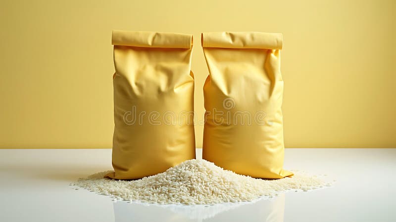 Stylish Grain Packaging Design with Scattered Seeds Stock Illustration ...