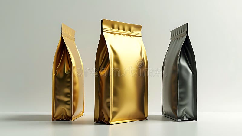 Stylish Grain Packaging Design with Scattered Seeds Stock Illustration ...