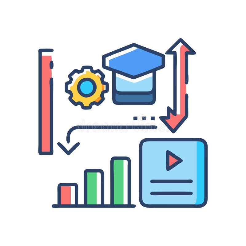 Stylish Learning Progress Graphic Stock Vector - Illustration of ...