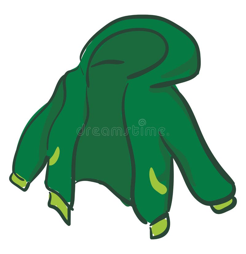 A Stylish Green Jacket Vector or Color Illustration Stock Vector ...