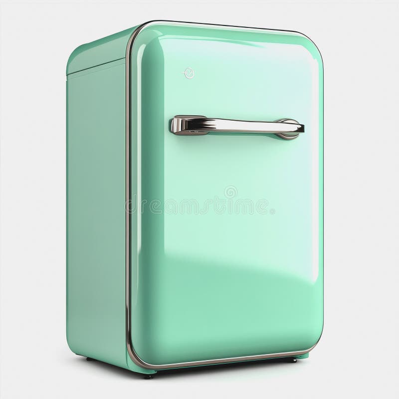 Stylish Green Mini Fridge with Handle Modern Kitchen Appliance Compact ...