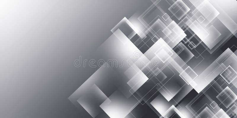 Stylish Grey White Background with Shiny Squares Pattern Stock ...