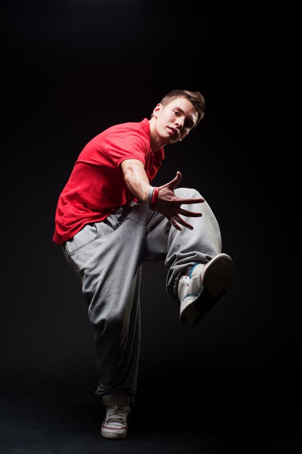 Stylish guy dancing stock photo. Image of emotional, motion - 10943928