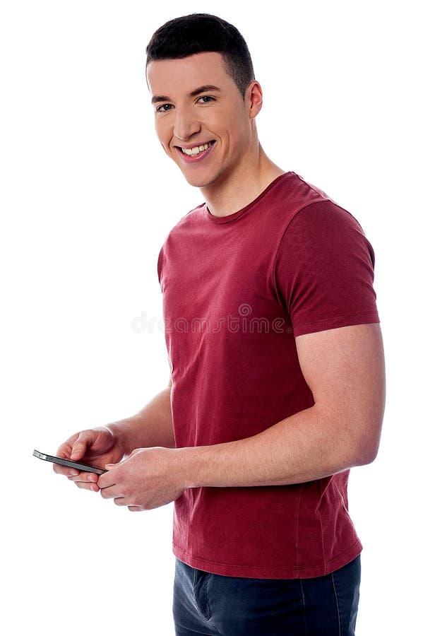 Stylish Guy Using Mobile Phone Stock Image - Image of modern, lifestyle ...