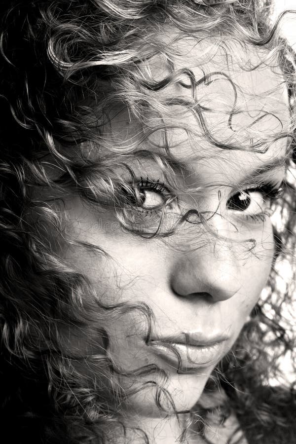 Stylish hair sepia stock image. Image of women, females - 3754109